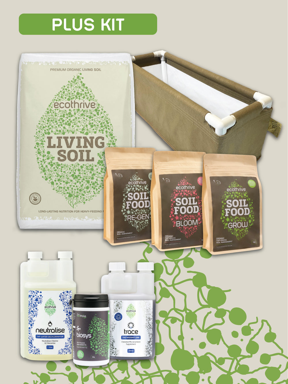 Living Soil Bed Kit 2x4 Essential